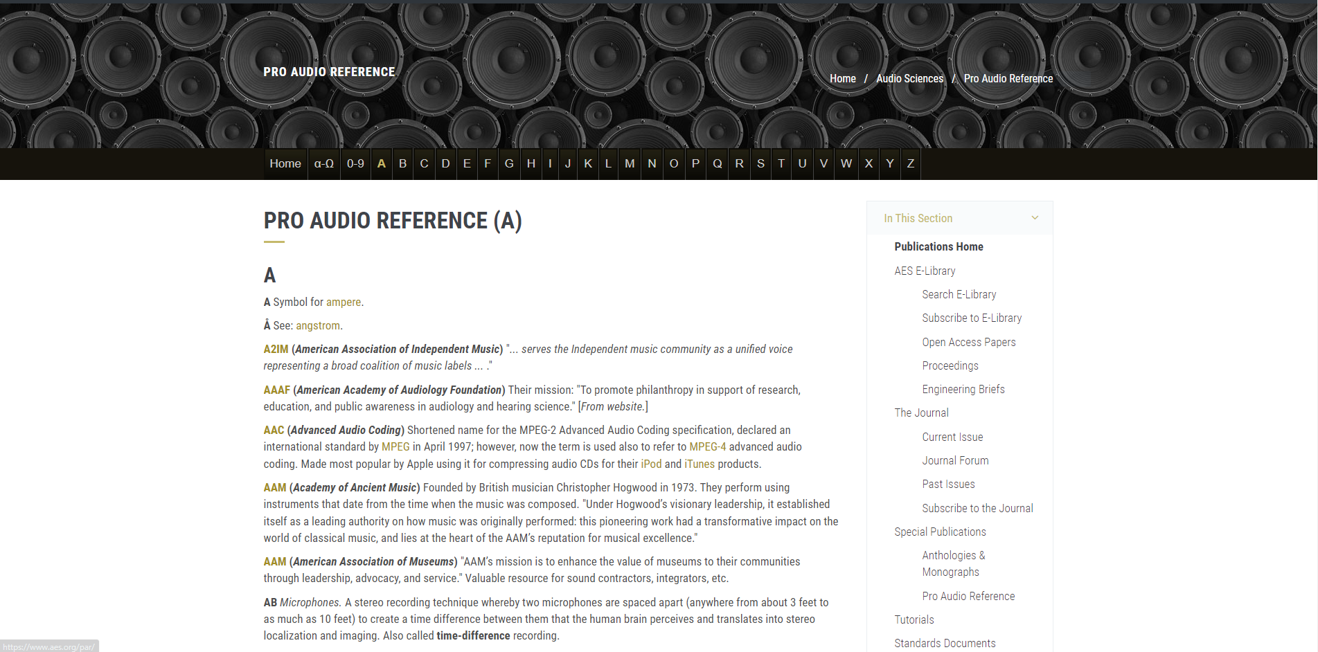 PAR - Pro Audio Reference - AudioEducatorIO